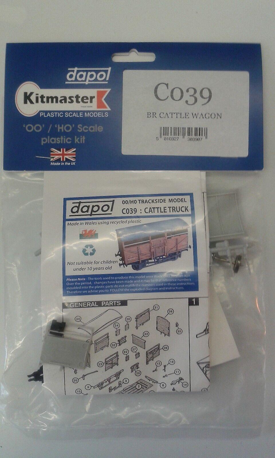 Dapol DAC039 Cattle Wagon (Dapol - Kitmaster) OO (1/76) Plastic ...