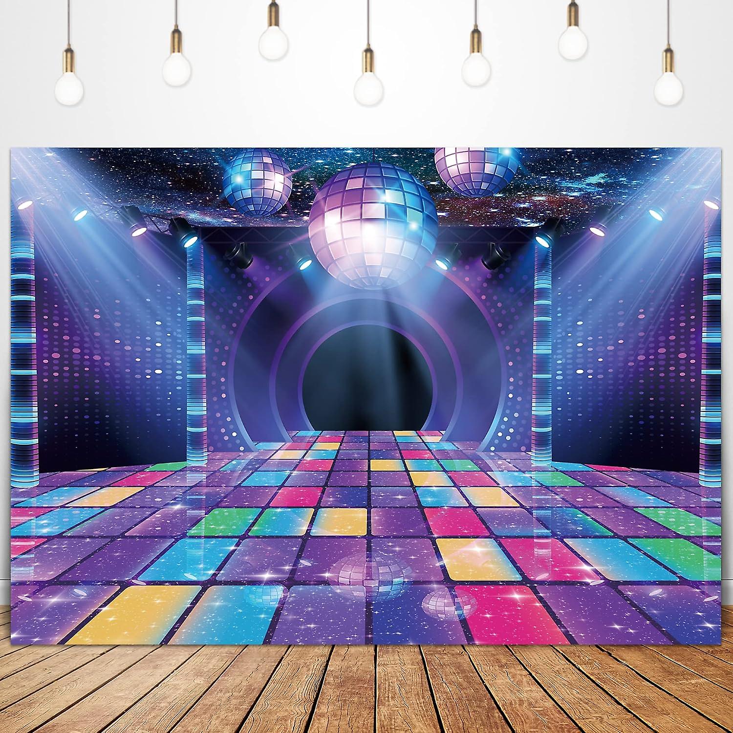 Backdrop 7Wx5H Feet Neon Vintage Colorful Shining Retro 70s 80s 90s ...