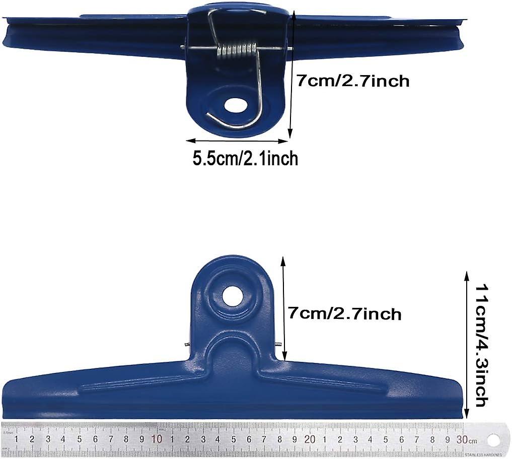 Super Bull Clip 2 PCS 12 inch Blue large Stainless Steel clip Paper ...