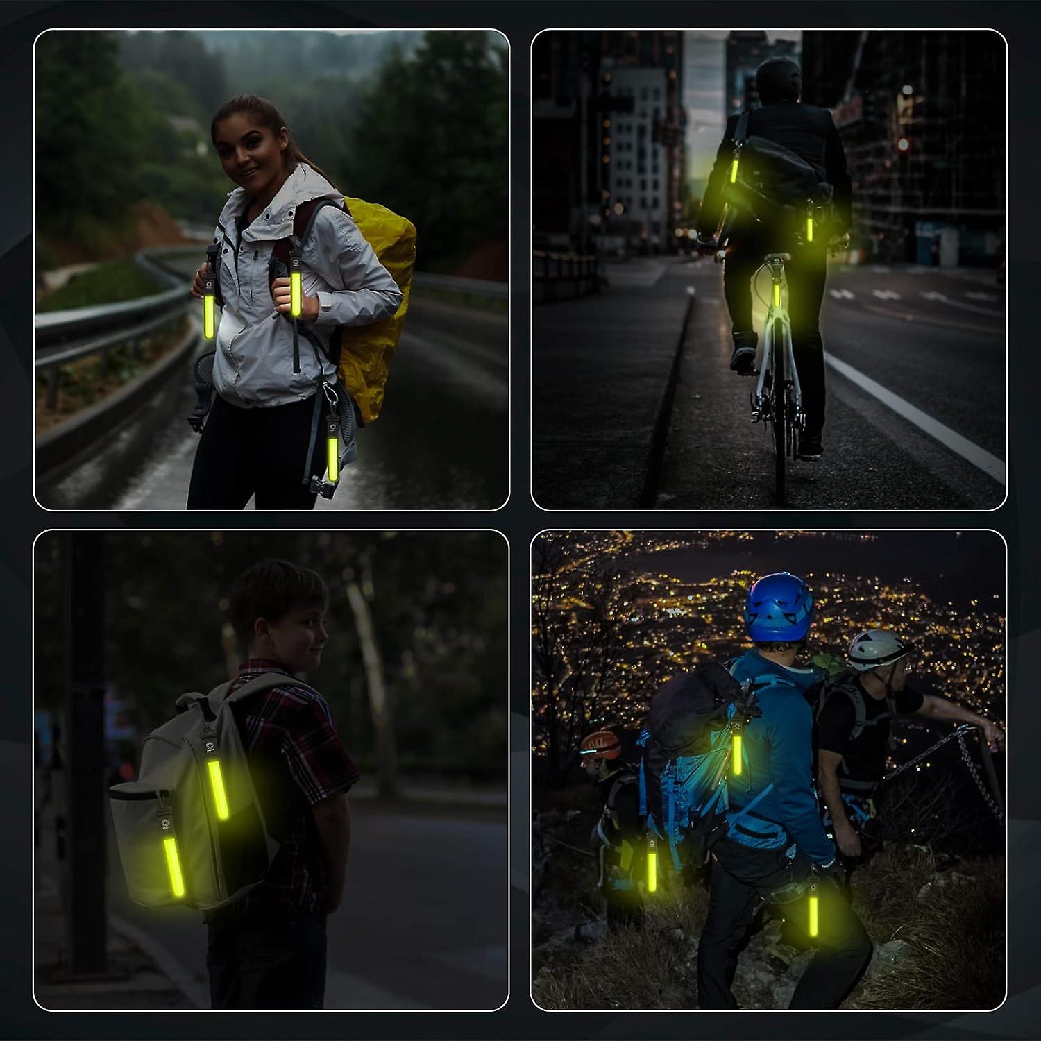 4 Pack Reflective LED Pendants Flashing 3 LED Modes for Kids Reflective ...