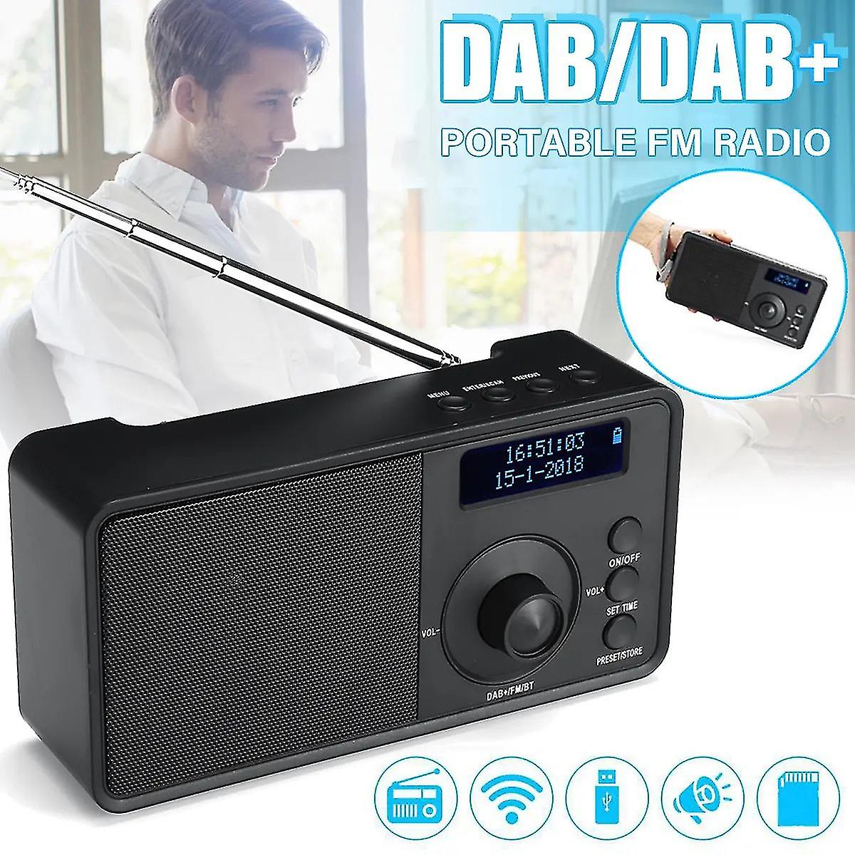 Portable Dab + Digital Radio Wireless Bluetooth Stereo Speaker Lcd Display Outdoor Headset ...