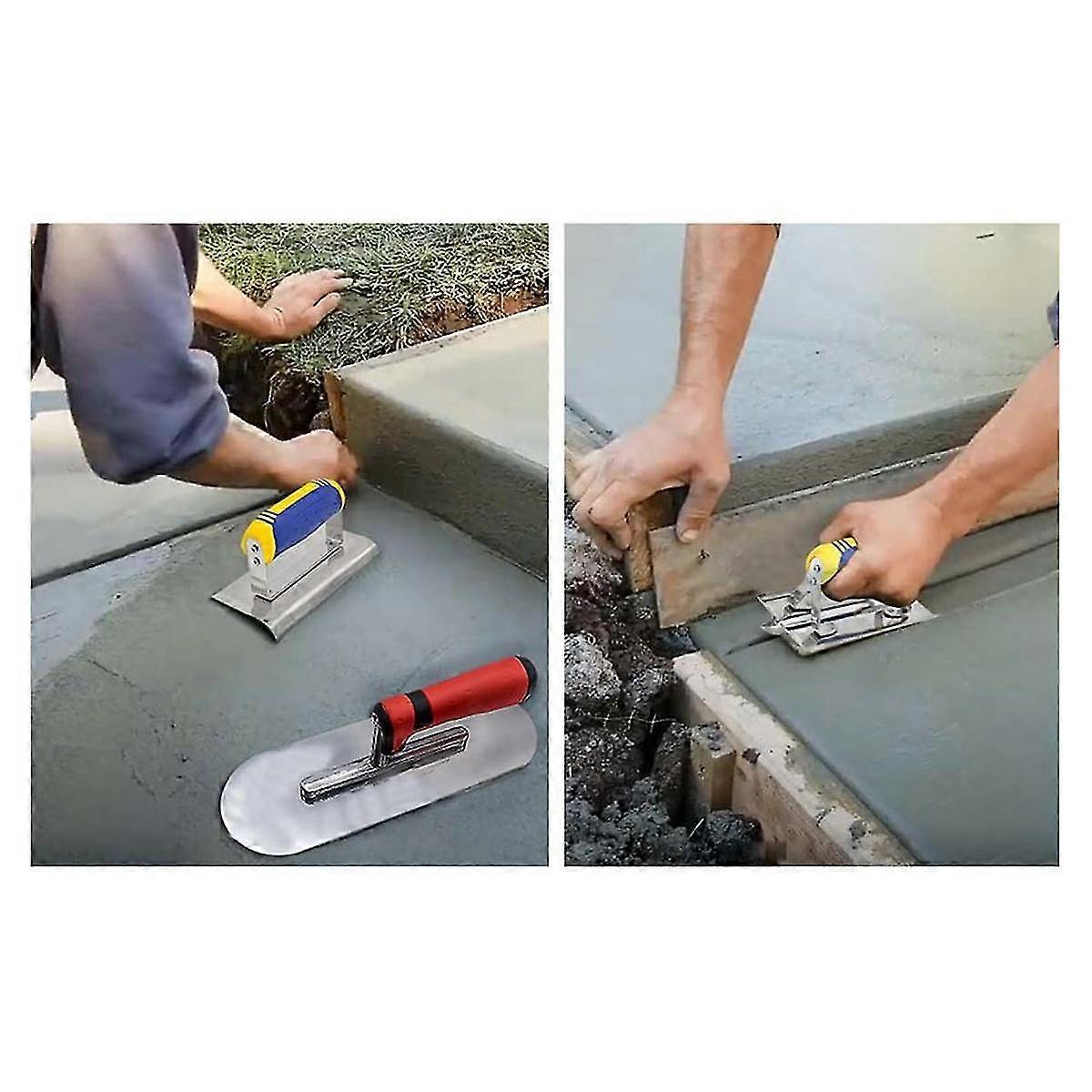 Stainless Steel Trowel Concrete Edger and Groover Tools Set Stucco ...