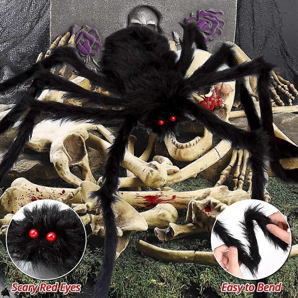 Halloween Spider Web +Giant Spider Decorations Fake Spider with ...