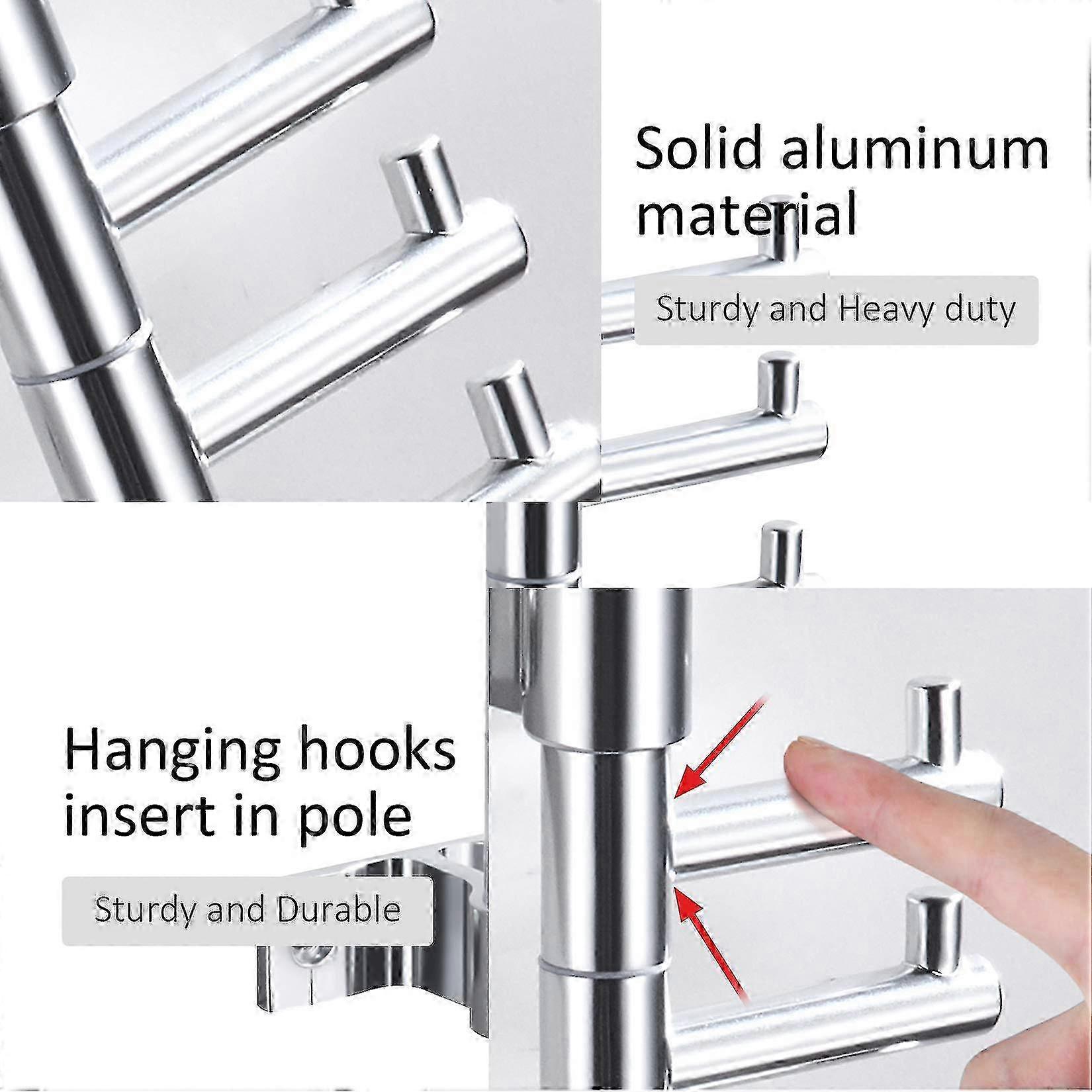 2024 Rotating Coat Hooks For Hanging With 4 Swivel Arms,multiple ...