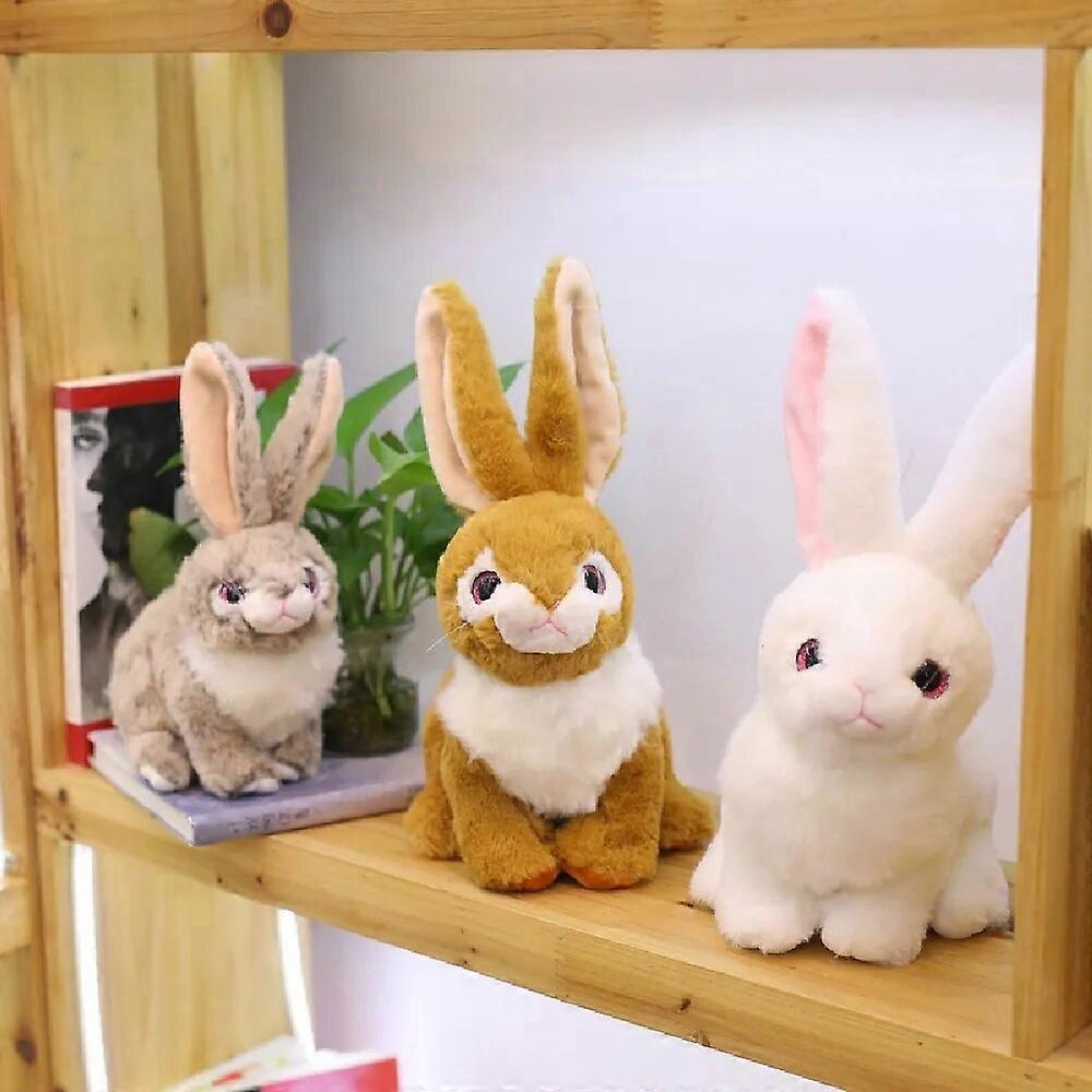 Kawaii 2023 New Arrival Mini Realistic Cute Plush Rabbits Fur Lifelike Animal Easter Bunny ...