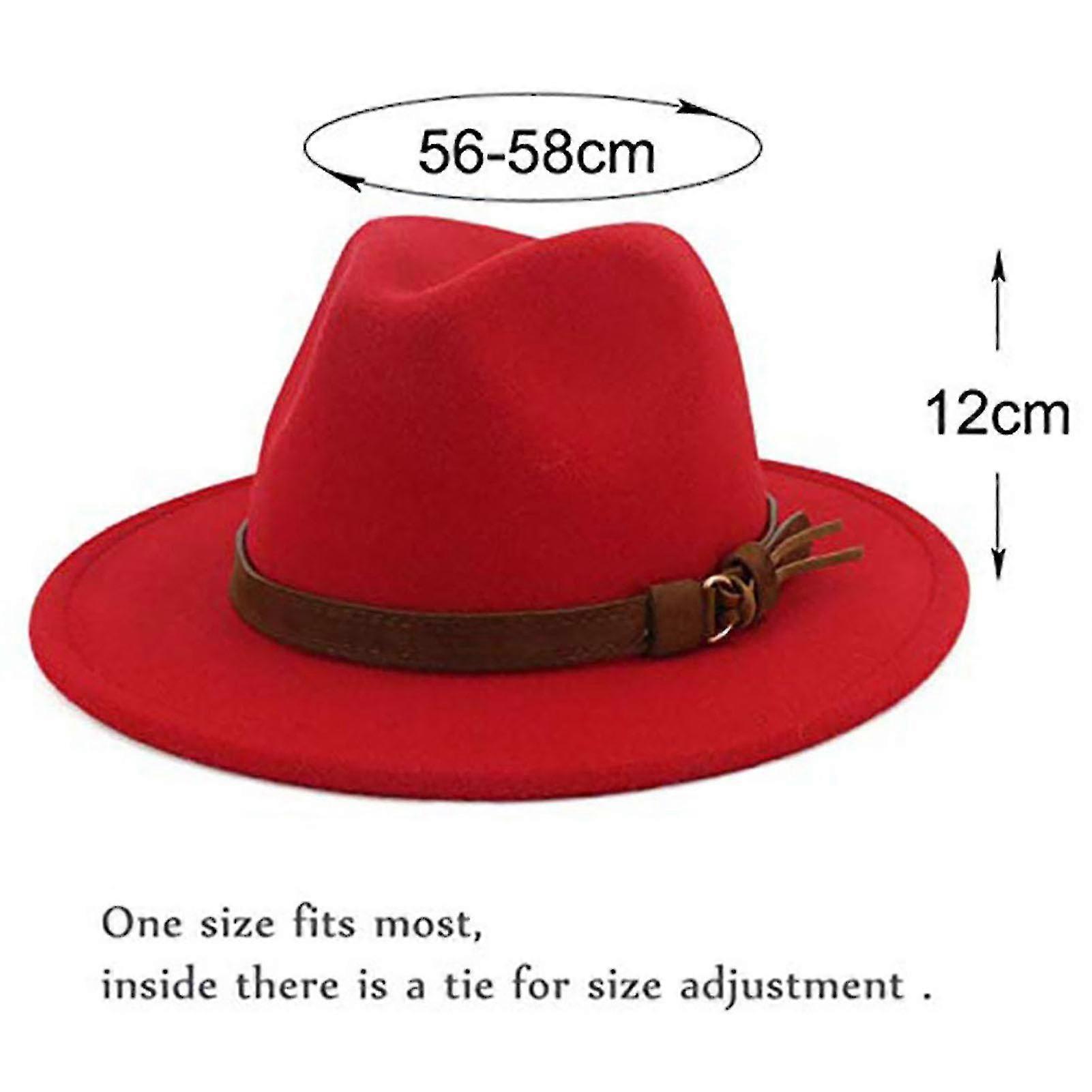 Sijiali Fedora Adjustable Breathable Felt Men Vintage Style Hat For ...