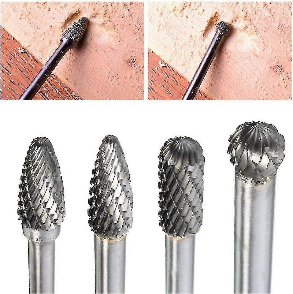 Tungsten Carbide Rotary Burrs, 6 Inch Long Double Cut Rotating Burr ...