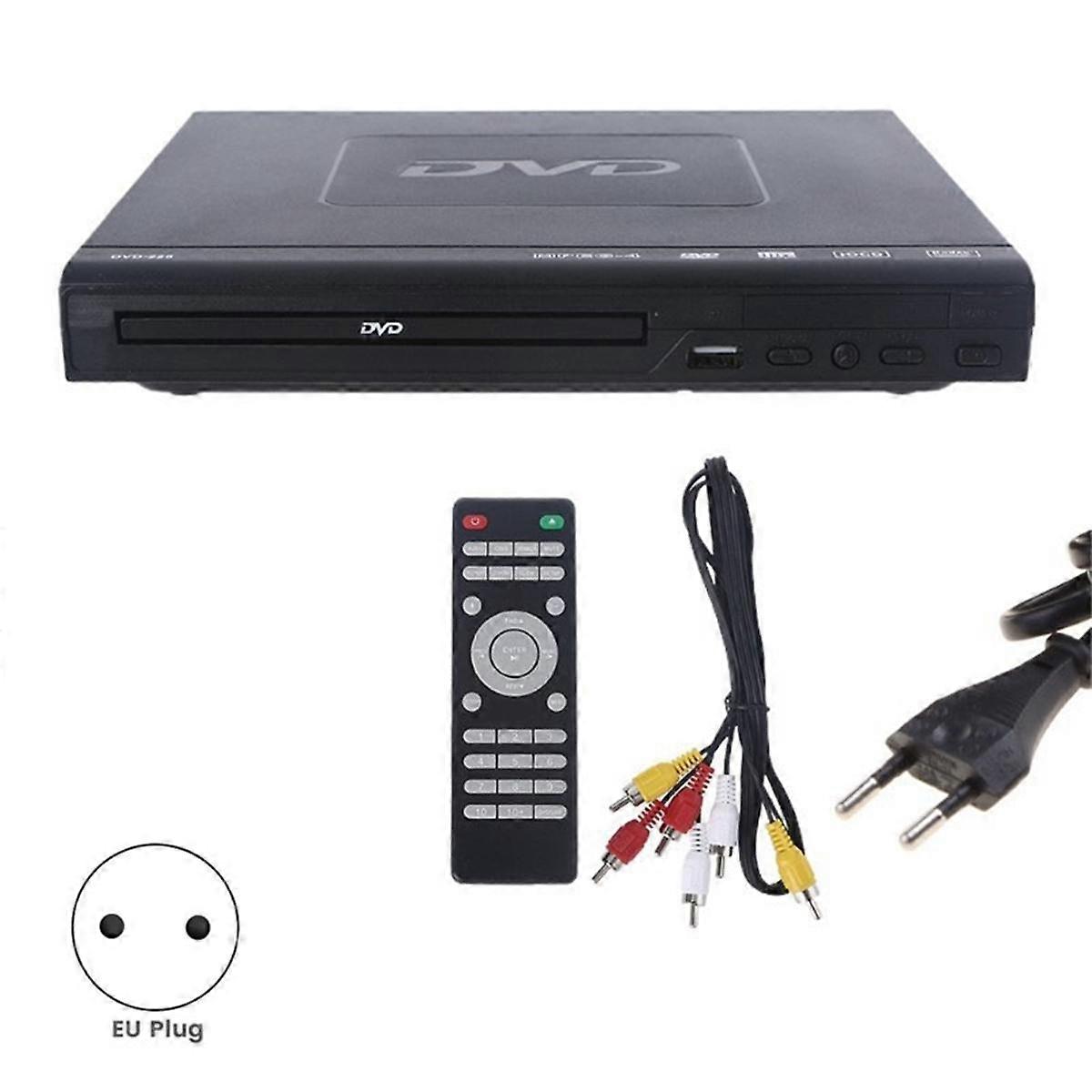 DVD-225 Home DVD Player Digital Multimedia Player AV Output with Remote Control for TV VCD DVD ...