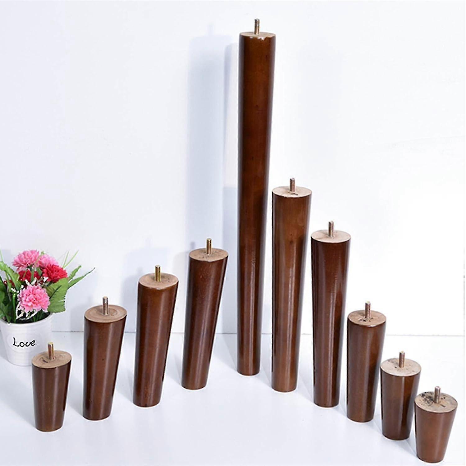 Wooden Furniture Legs4 Pack Solid Wood Furniture Legs Spindle M10 ...