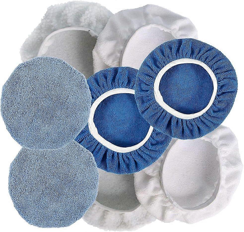 8Pcs 230-250mm Polishing Bonnet Buffing Pad,Car Polishing Bonnets Set ...