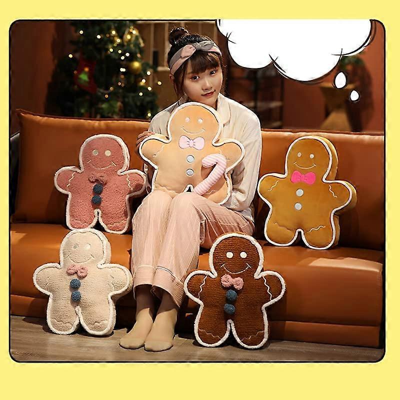 Gingerbread Man Pillow Doll,Christmas Decor Cartoon Gingerbread Man ...