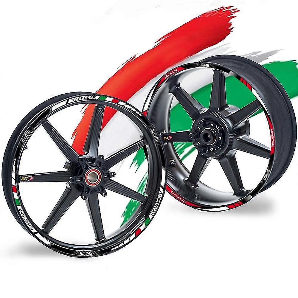 Motorcycle Wheel Sticker Reflective Rim Decal Motocross Hub Stripes For ...