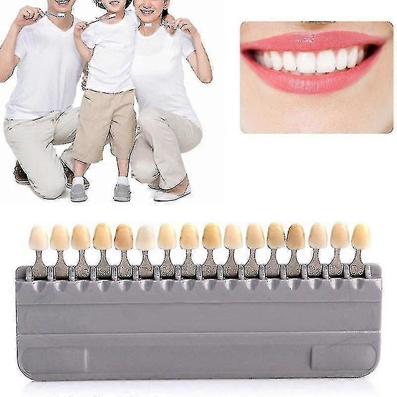 16 Colors Teeth Dental Shade Guide Durable Resin Color Plate Tool TW ...