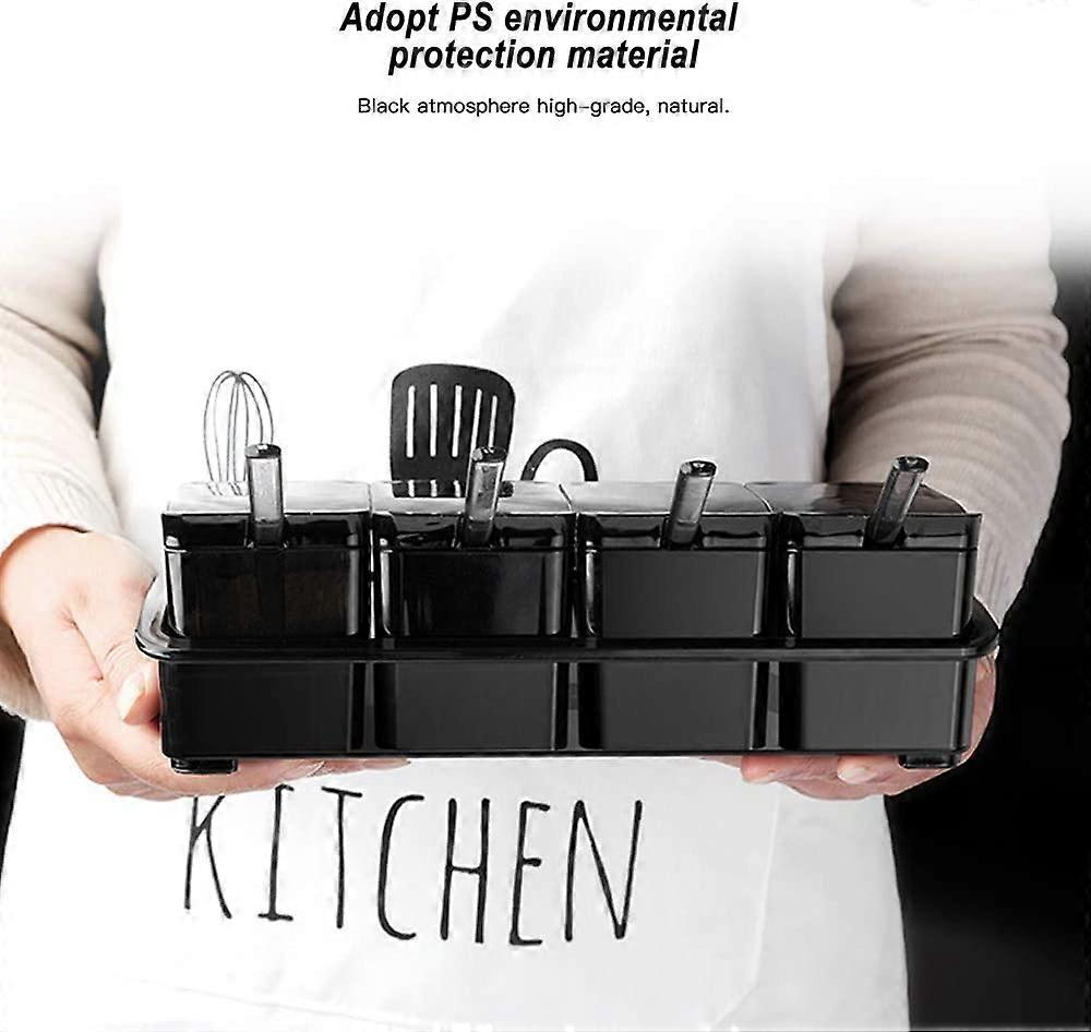 Set of condiment boxes with 4 removable compartments for the kitchen ...