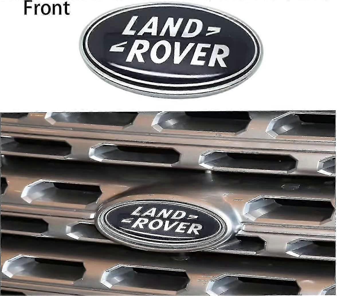 2pcs Fits Land Rover Grille Badge Tailgate Oval Badge Sticker, Fit Land ...