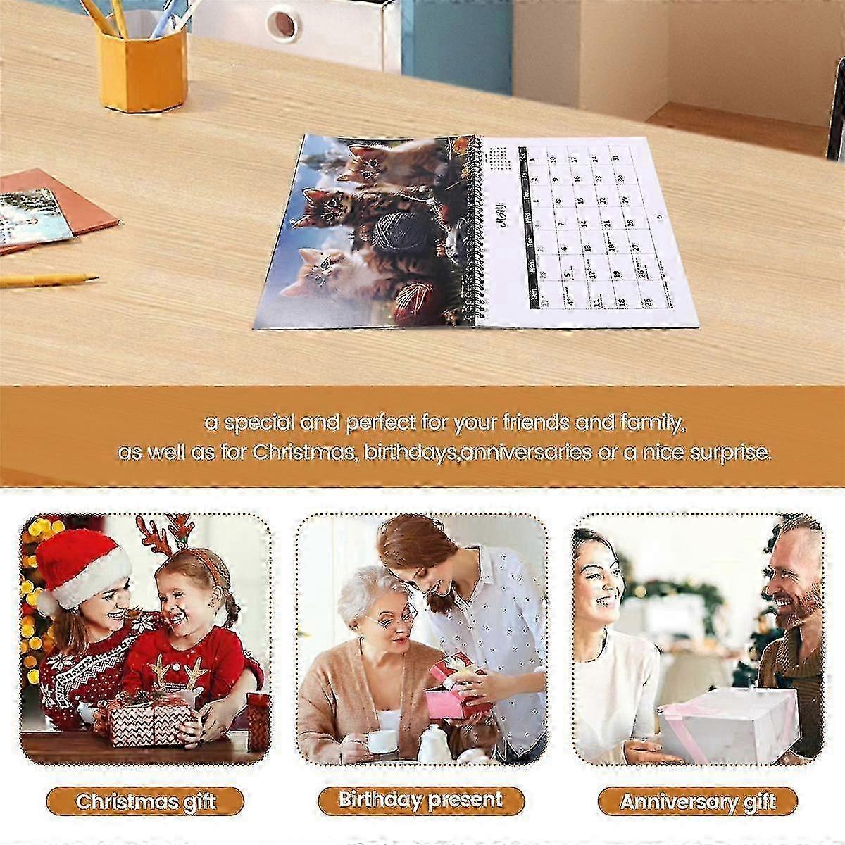 2025 Calendar Cats Monthly Wall Calendar, Family Planner Calendar ...