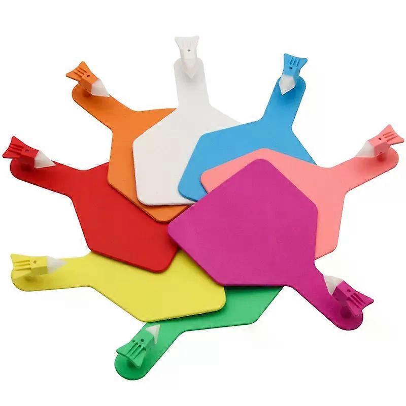 Gaibos 50/100 Pcs Cow Ear Tags11x7.5cm Eight Different Colors Blank Ear ...