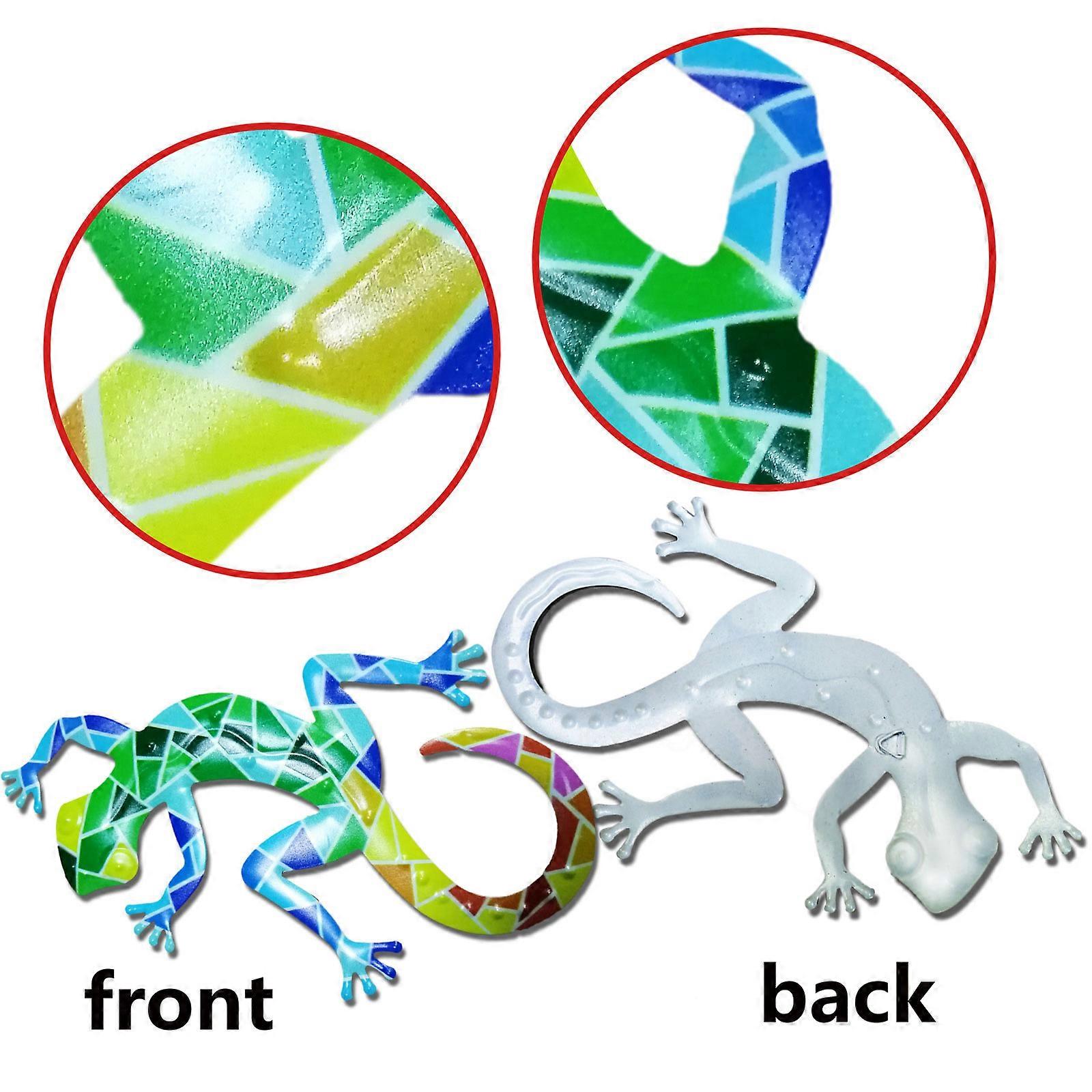 Iron Art Gecko Ornaments Metal Lizard Art Hanging Sculpture for Indoor ...