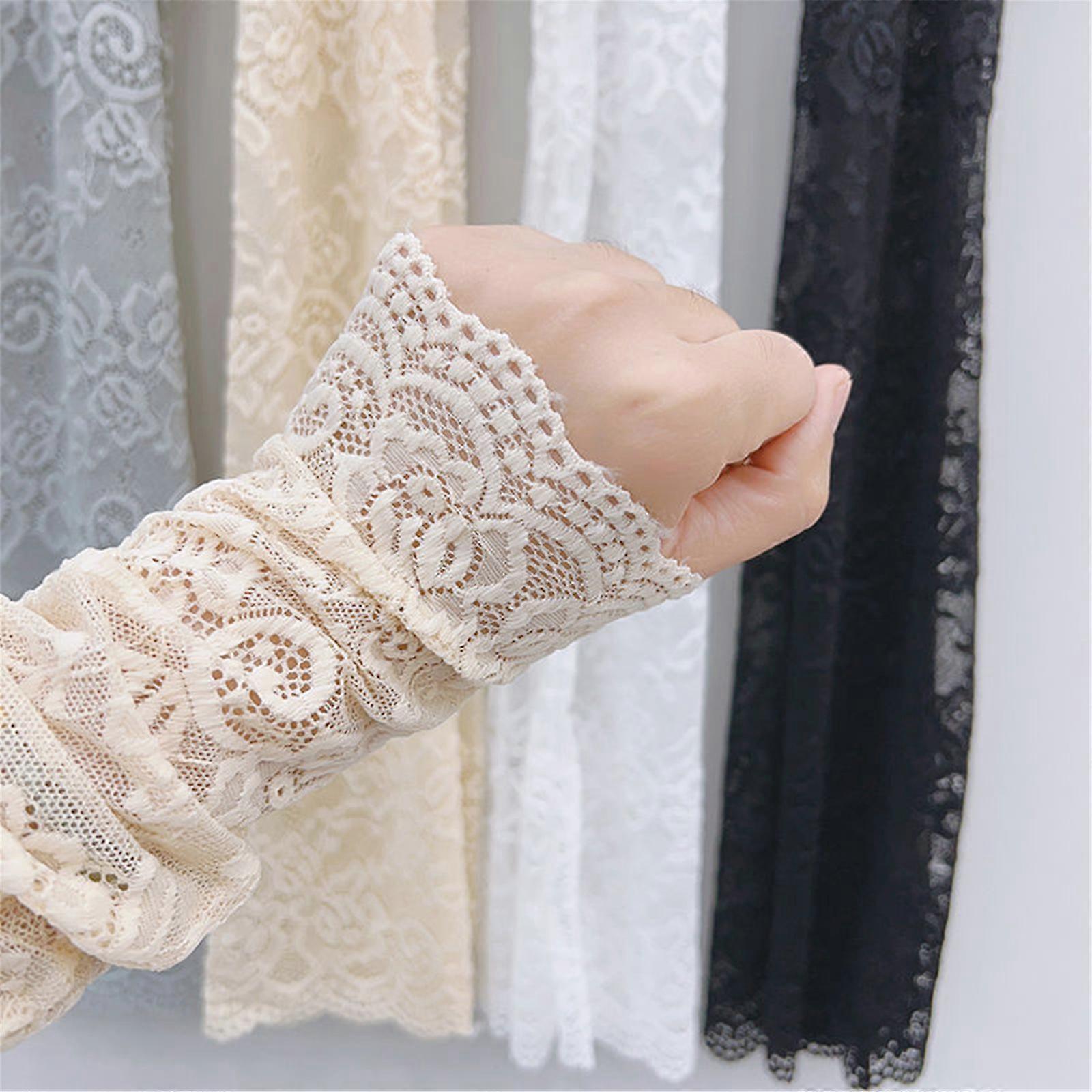 UVS Protection Lace Arm Sleeves,Women's Floral Lace Sleeves Hollow Out ...