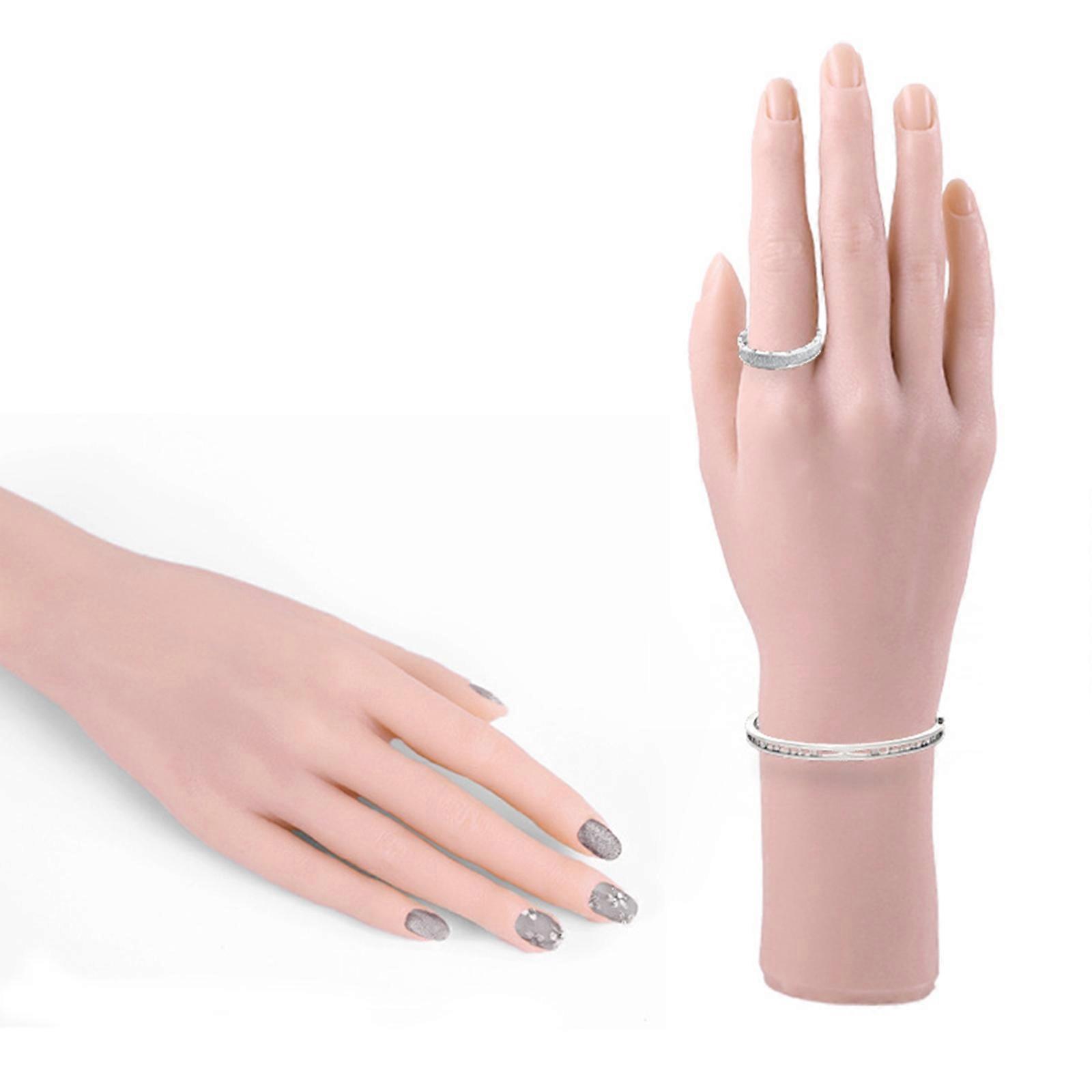 Woman Silicone Hand Model Realistic Soft Hand Model Life Sized Tattooed ...