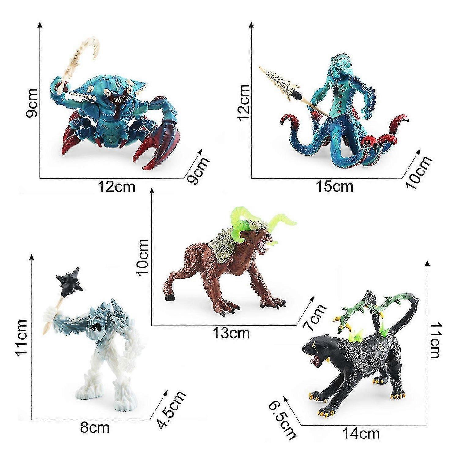 Monsters Figurine Various Water Crab Octopus Ice Demon Cattle Black ...