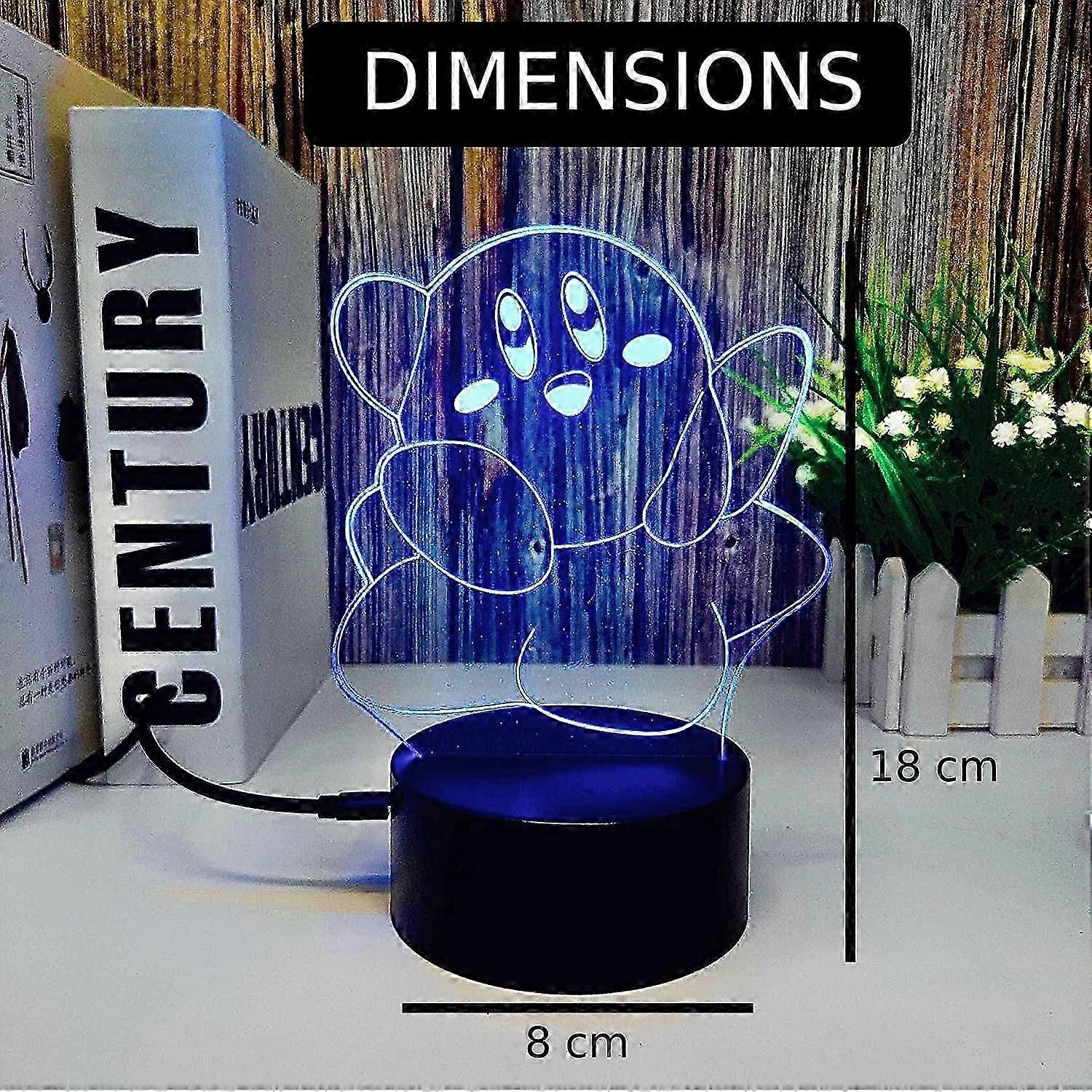 3D Lamp Illusion Led Kirby Night Light 7 Colors Unique Kids Kirby Game ...