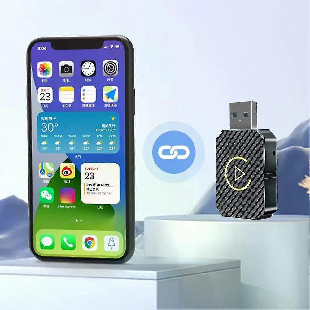 Wireless Carplay Android Auto Adapter Plug&Play USB Car Dongle Wireless ...