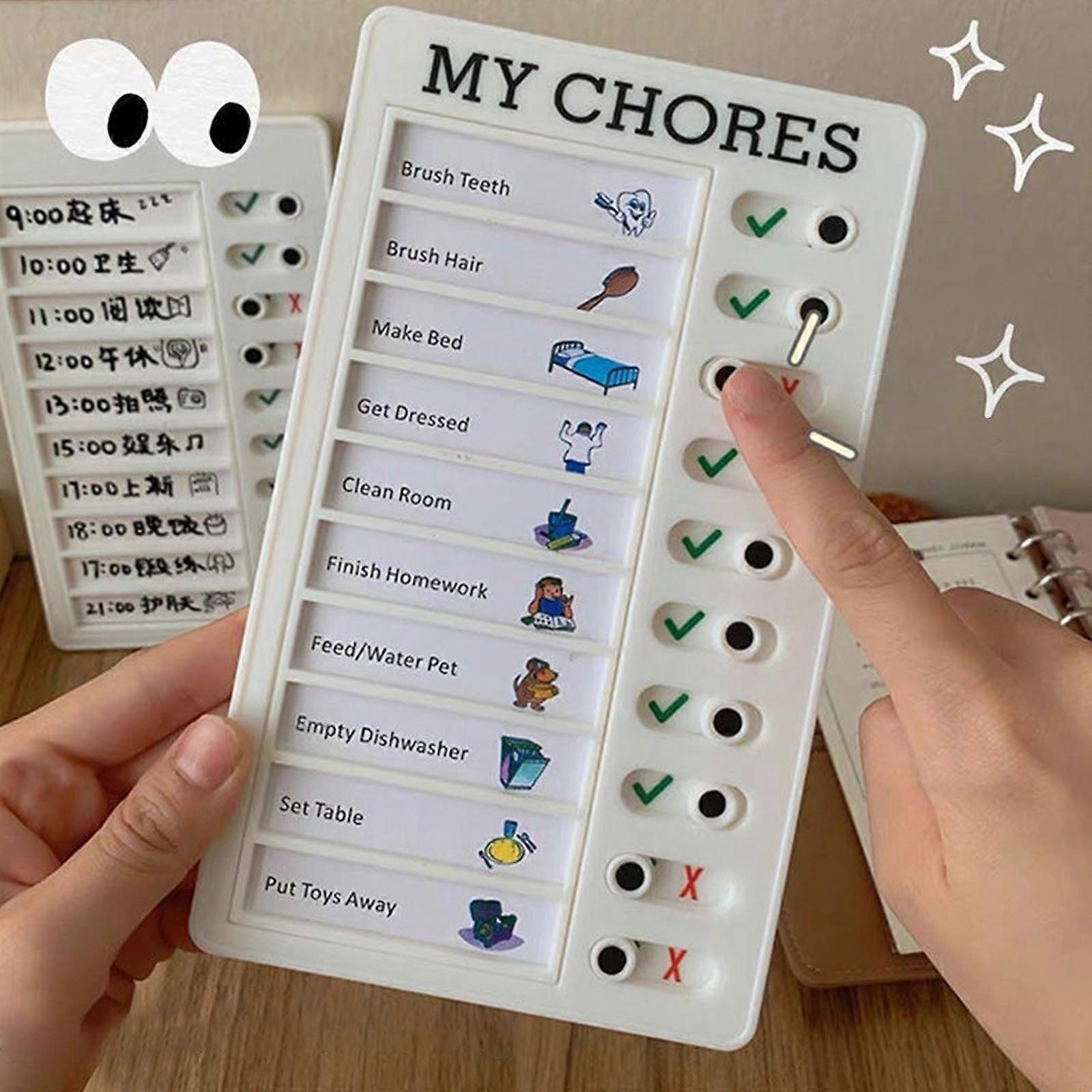 Reusable Daily Routine Chart for Kids Time Management Board 12x20cm ...