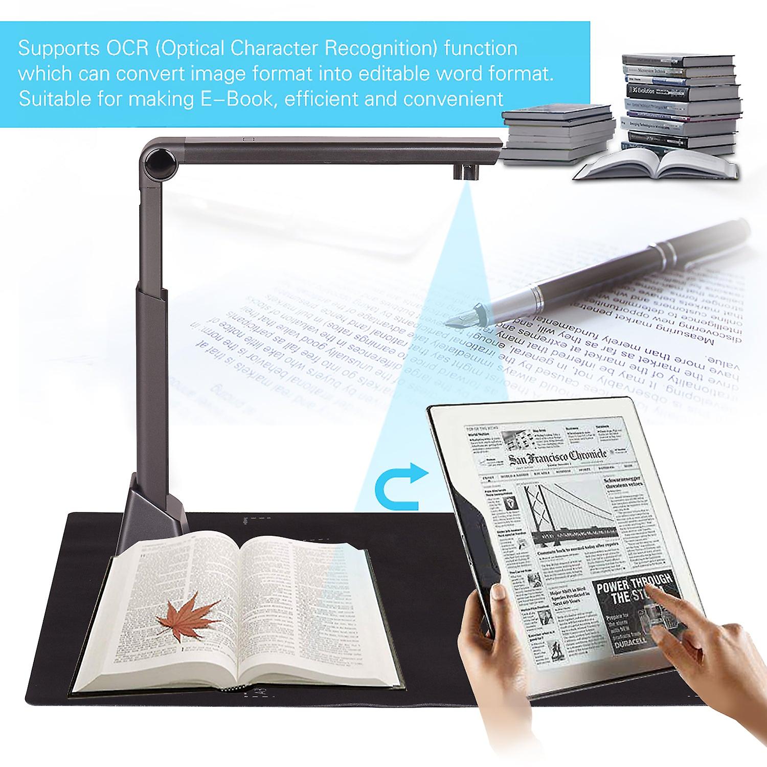Portable adjustable high speed usb book image document camera scanner 8 ...