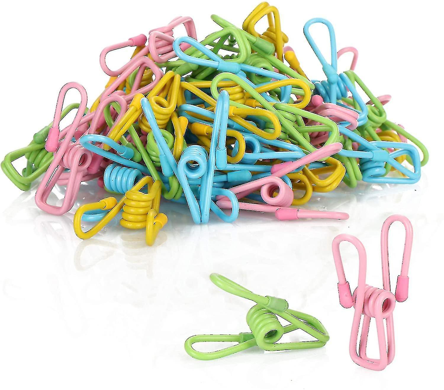50x Metal Clothespins - Durable Brightly Colored Towel Clips - Beach ...