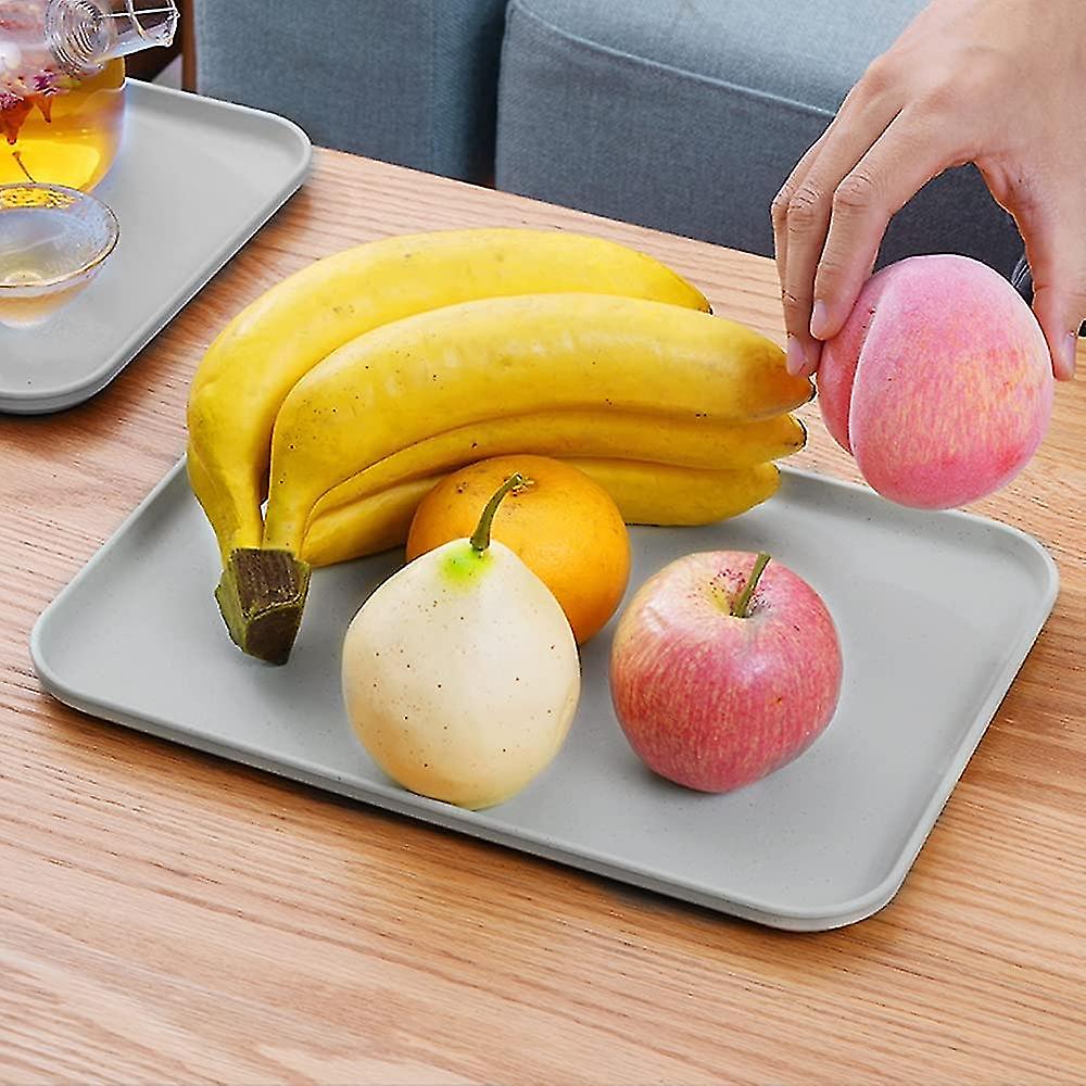 Pack Of 3 Plastic Serving Trays, Plastic Trays, Small Rectangular Trays ...