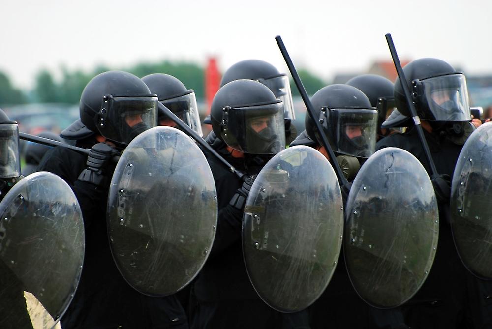 A training session in riot and crowd control by some units of the ...