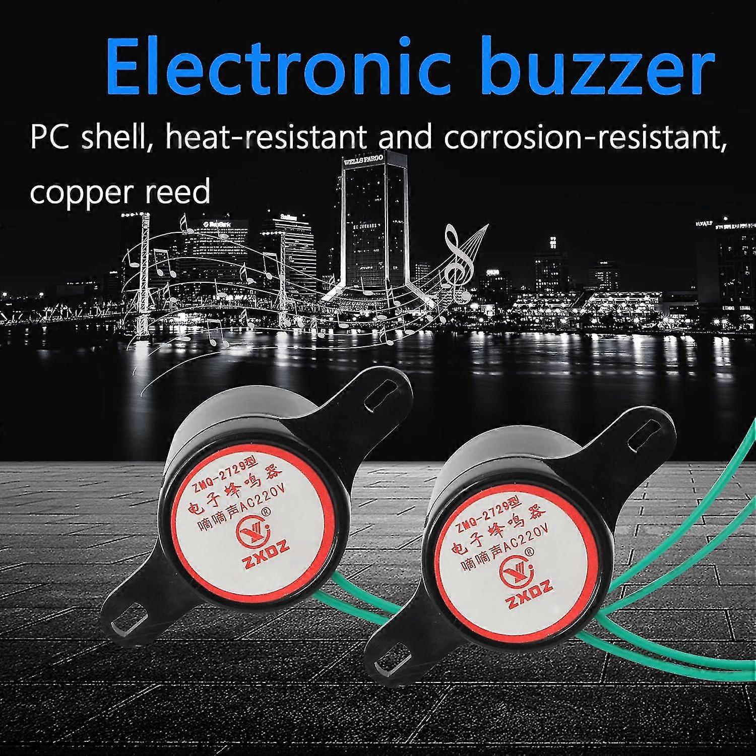 2pcs Electronic Tone Buzzer, Ac 220v Continuous Beep Buzzer Alert ...