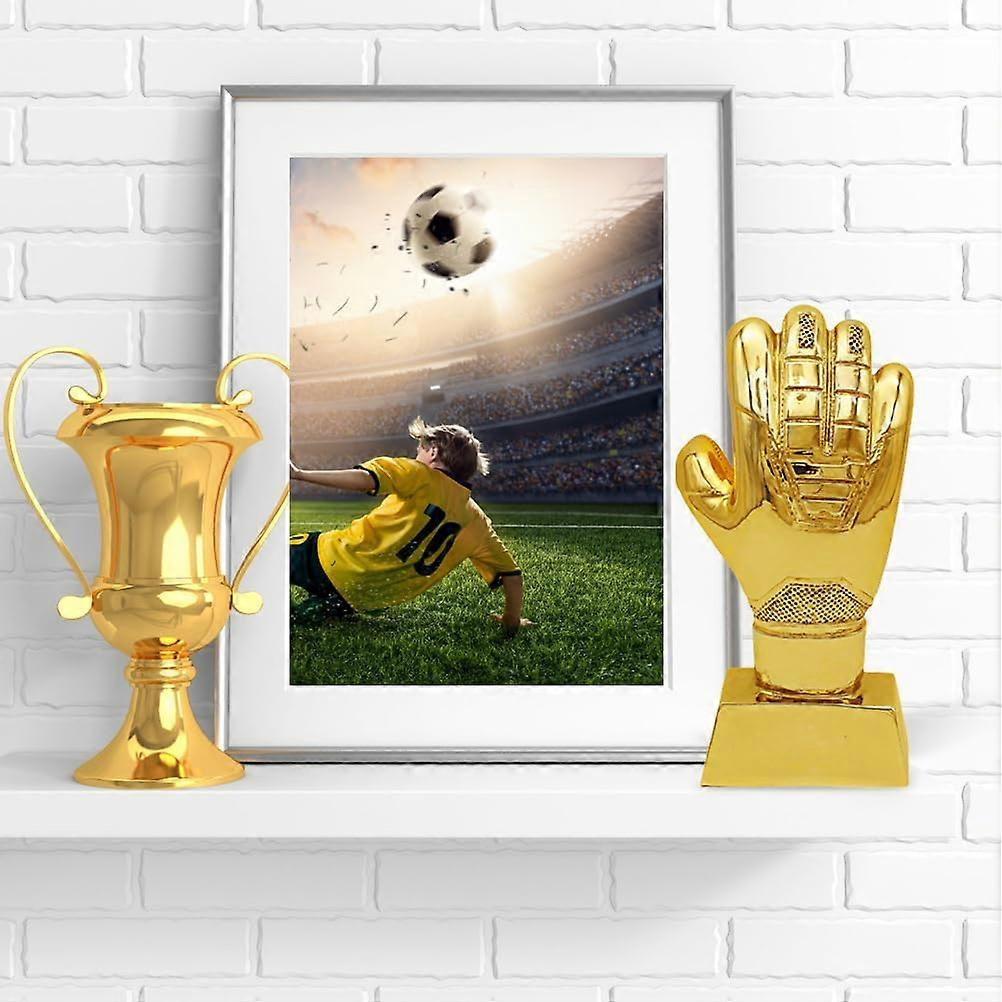 Football Glove Trophy Soccer Match Award Cups Trophy Props Abs Golden ...