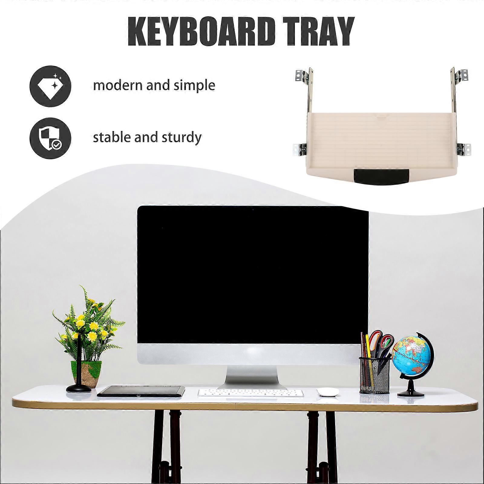 1 Set Keyboard Tray Under Desk Keyboard Stand Slide Pull Out Computer ...