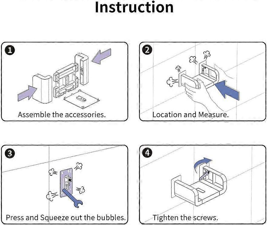 Bathroom wall shelf, bathroom shelf, shower box decorative shelf, U ...