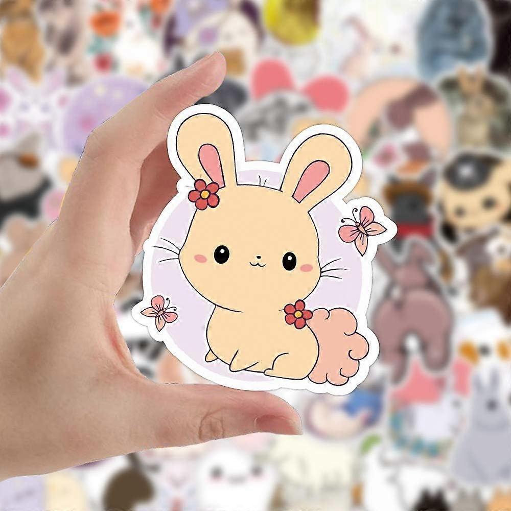 Rabbit Stickers for Laptop 50 PCS,Cute Bunny Stickers for Water Bottle ...
