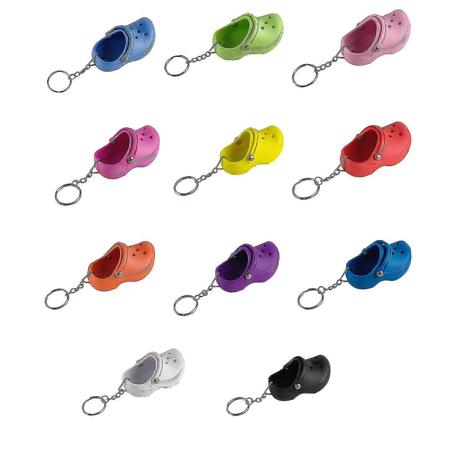 Mini Slipper Shoes Keychain Cute 3d Beach Hole Little Croc Shoe Key ...