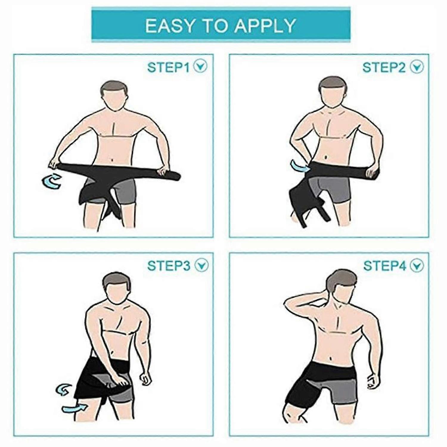 Groin Support Bandage Adjustable Thigh Compression Injury Prevention ...