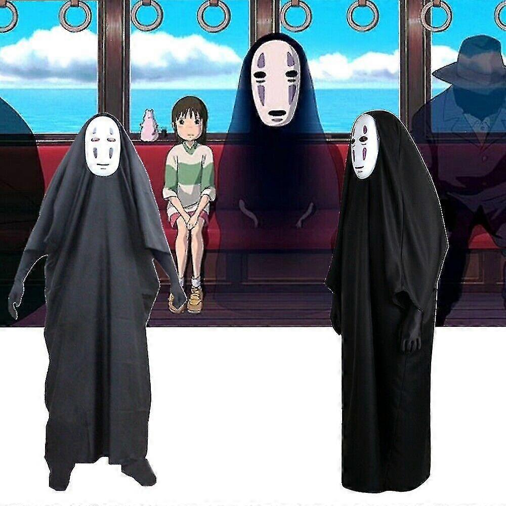 Kaonashi Spirited Away No Face Man Cosplay Costume Mask Gloves Faceless ...