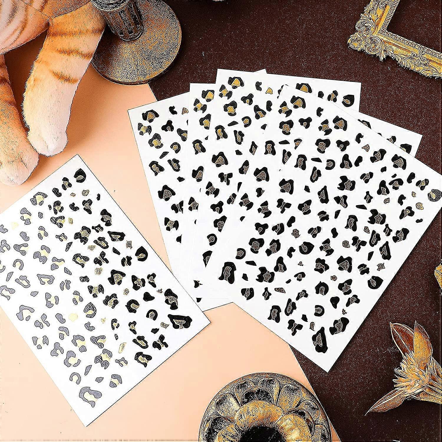 12 Sheets Cheetah Temporary Tattoo Temporary Whisker Tattoos Leopard ...