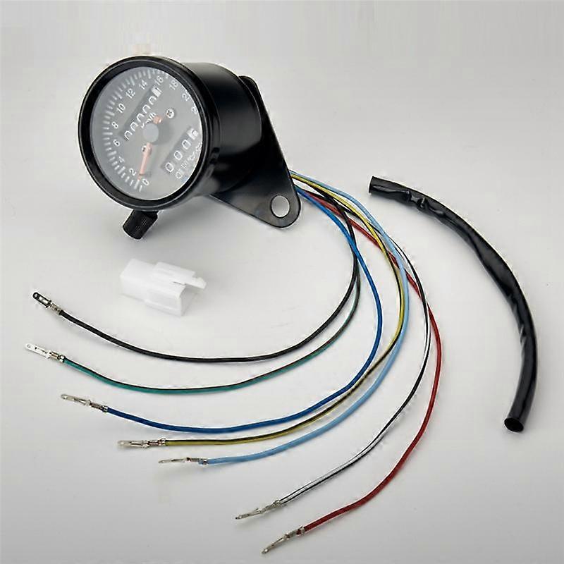 Cafe Racer Retro Motorcycle Modified Gauge LED Indicator Mechanical ...
