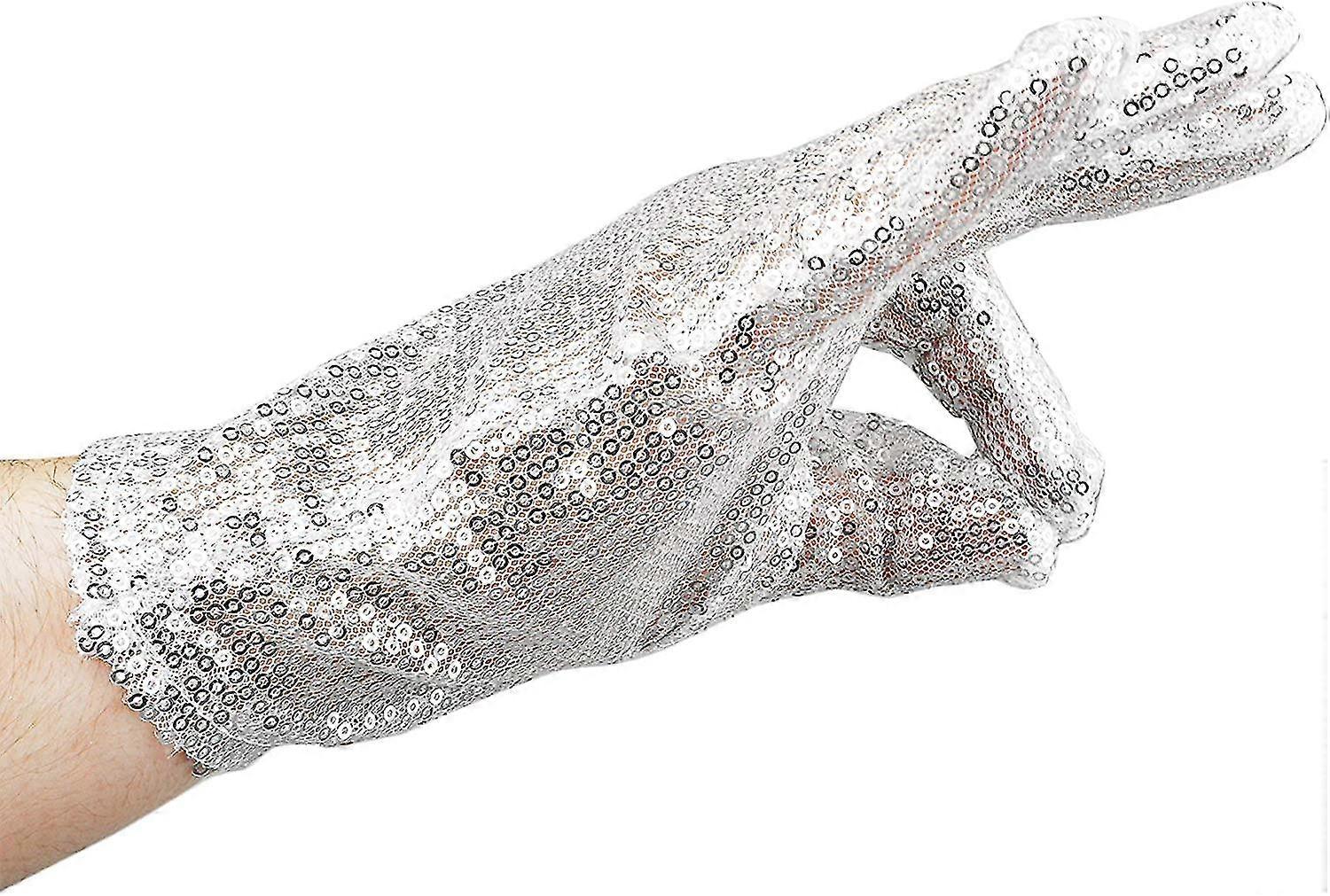 Michael Jackson Sequin Glove - White Right Handed Glove Costume ...