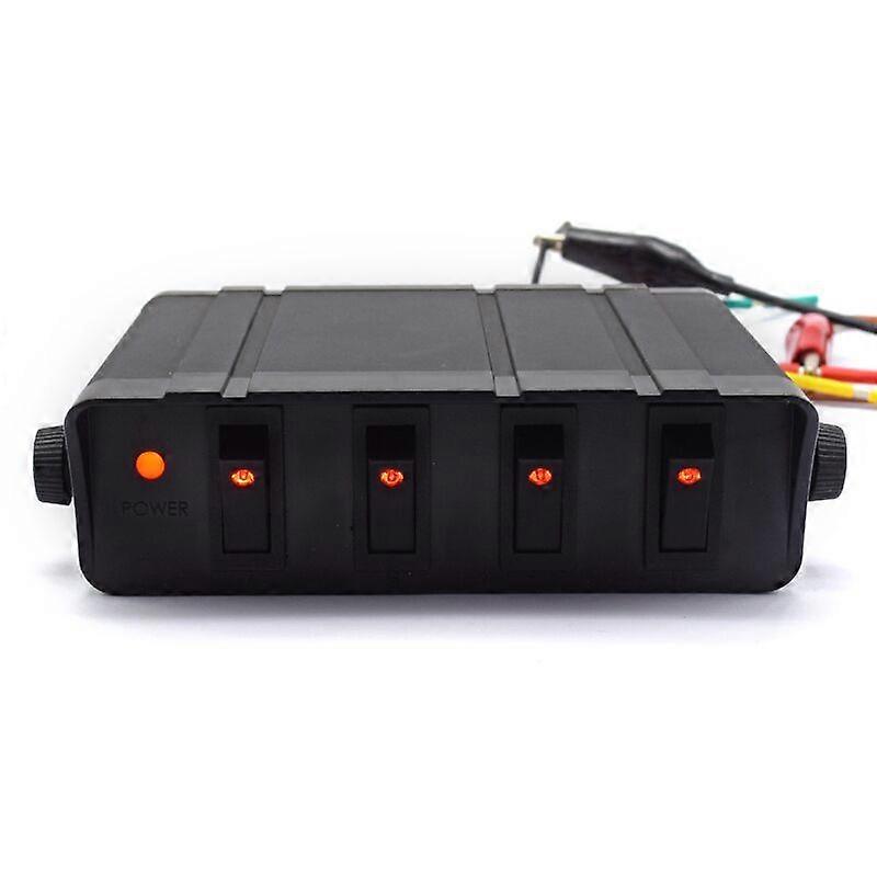 4-Gang 12V Rocker Switch Box [20 Amp Max.] [12 AWG Wires][12 Volt DC ...