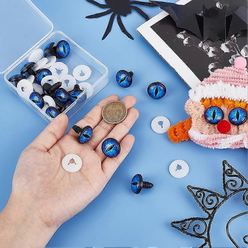 20 Sets Glow in The Dark Safety Eyes 20mm Luminous Plastic Safety Craft ...