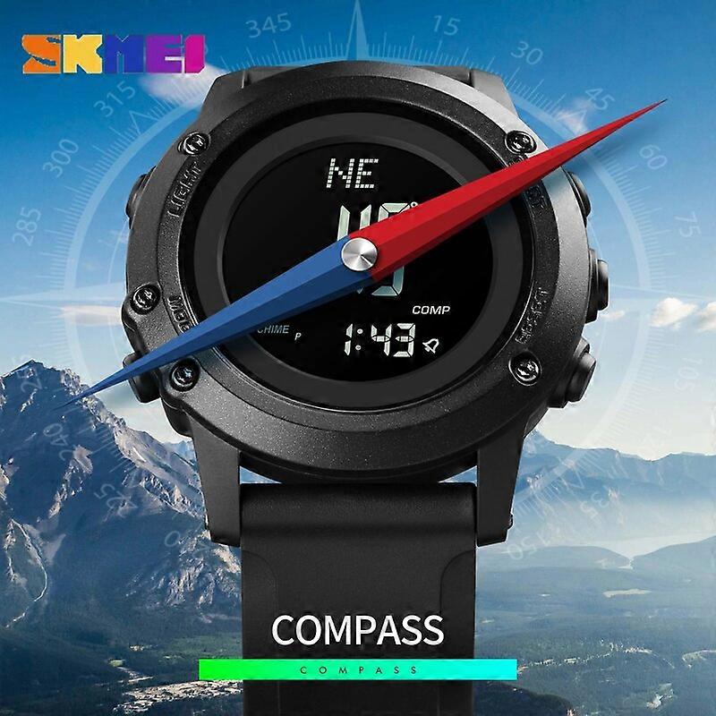 SKMEI 1793 Outdoor Digital Watch Mens Military Electronic Sport Compass ...