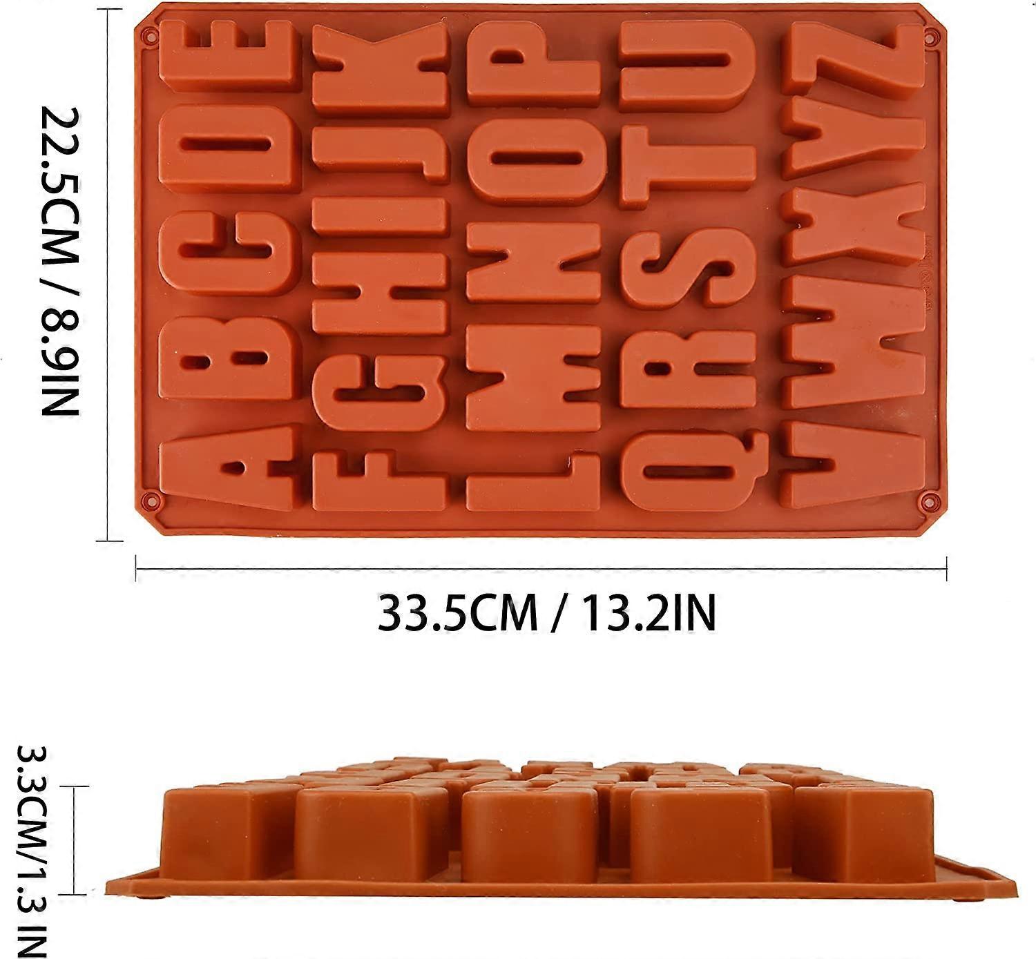 26 Cavities Crayon Letter Silicone Mold Larger Alphabet Baking Silicone ...