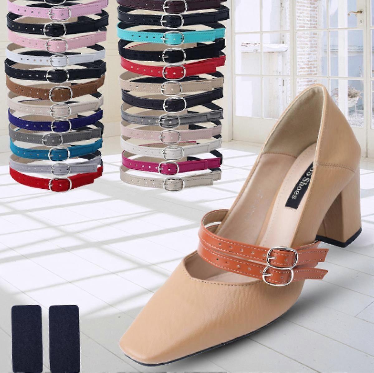 2Pair Leather Shoe Straps Replacement With Buckle High Heels Shoelace ...