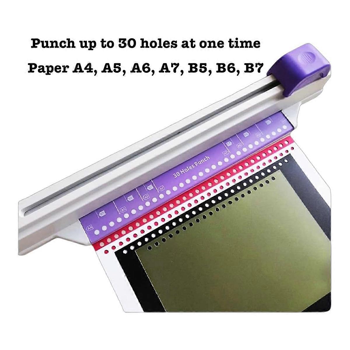 30 Hole Punch Binding Machine, Hand Push Loose Leaf Hole Punch, A4 A5 ...