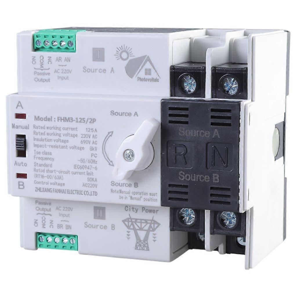 Stable 100A Double Power Automatic Switches 2 Poles for Home Electrical ...